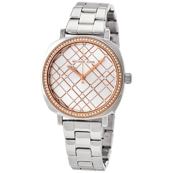 Michael Kors | Accessories | Michael Kors Nia Quartz Silver Crystal ...